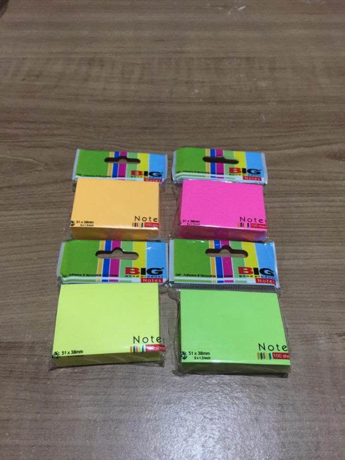 Sticky Notes / Post It BIG 51 x 38mm (1 Warna) 100 Sheets | Lazada ...