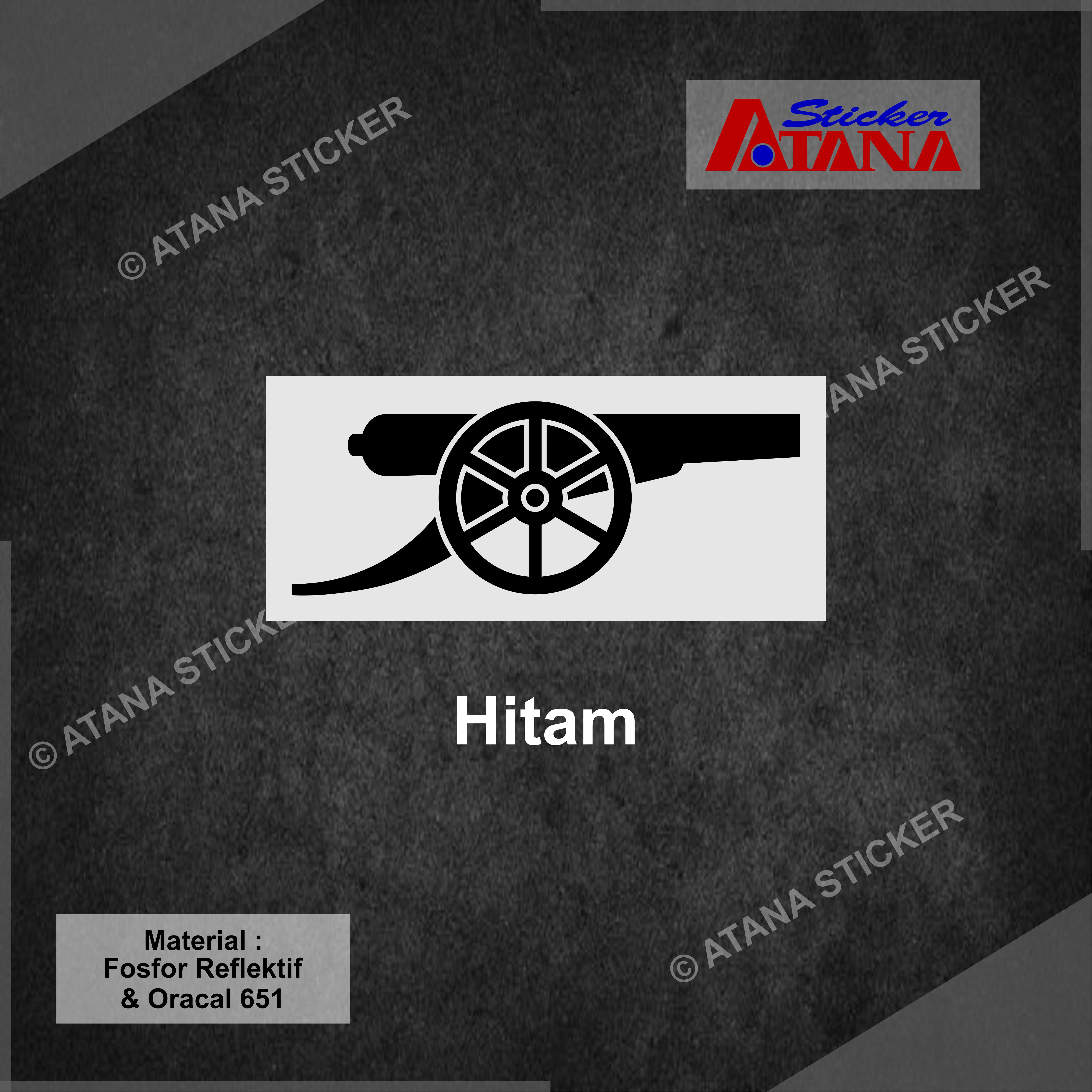 Stiker Cutting Meriam Arsenal Logo Emblem Bola The Gunners Gooners ...