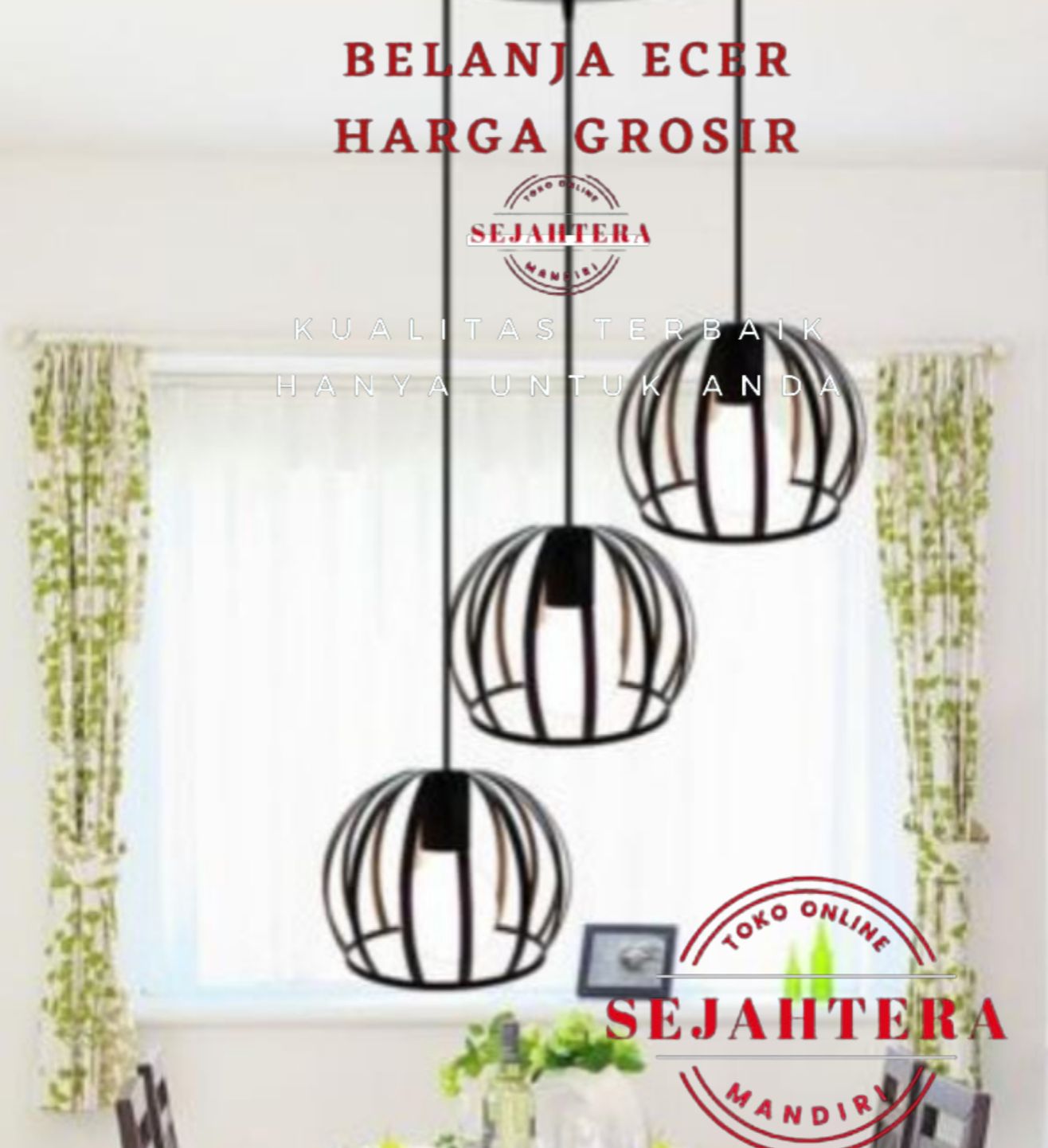 Lampu hias rumah gantung cabang3 minimalis | Lazada Indonesia