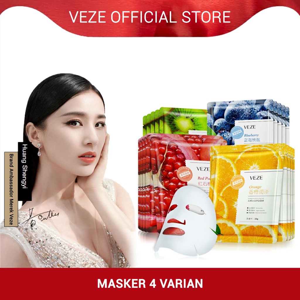 VEZE Fruit Mask Masker Wajah Natural Sheet Mask | Lazada Indonesia