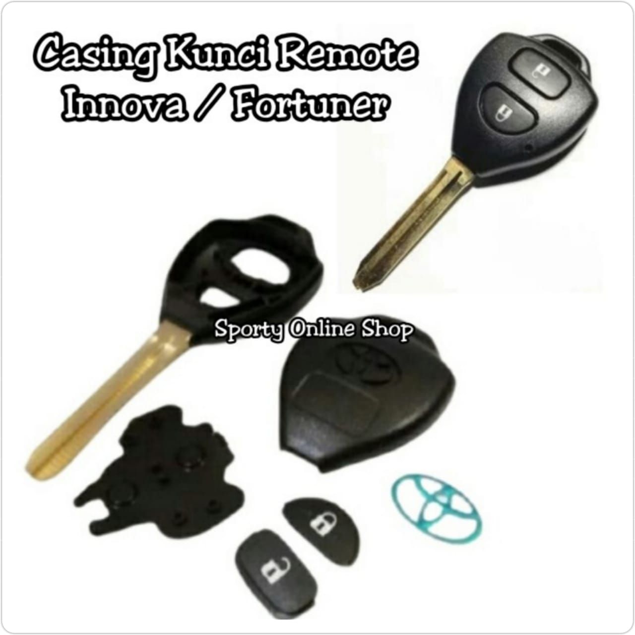 Casing Remote Kunci Mobil Innova New, Fortuner 2 Tombol | Lazada Indonesia