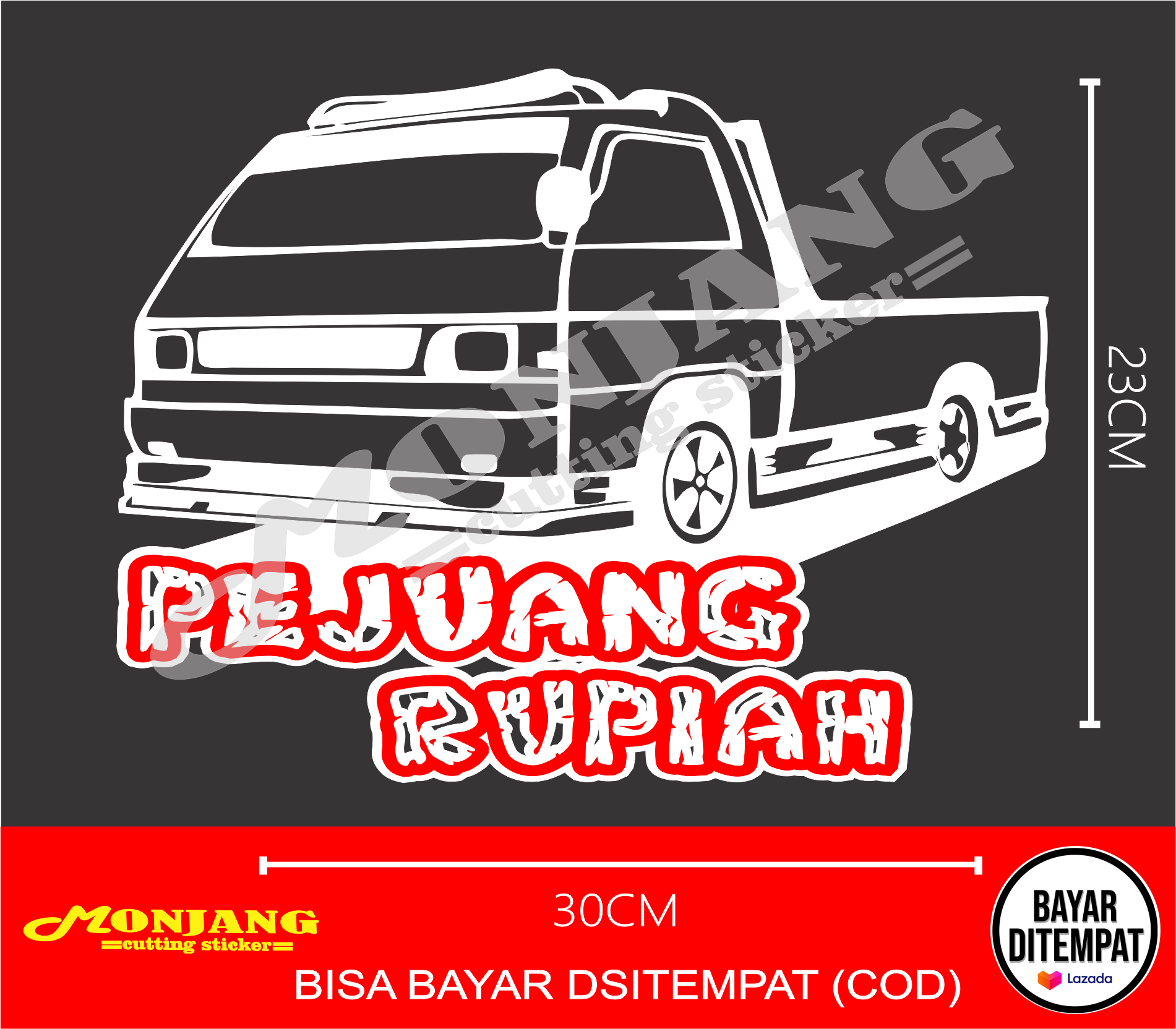 kating stiker mobil variasi kaca/body gambar mobil PICK UP termurah ...