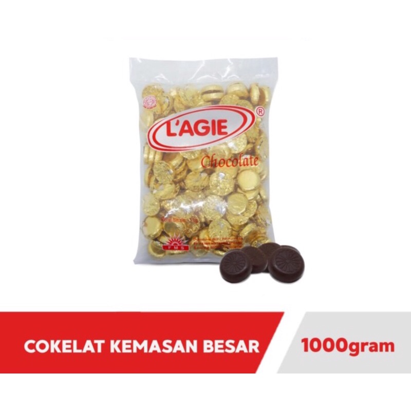 Lagie Coklat Kiloan Cokelat Golden Coin Kismis bentuk Koin 1 kg ...