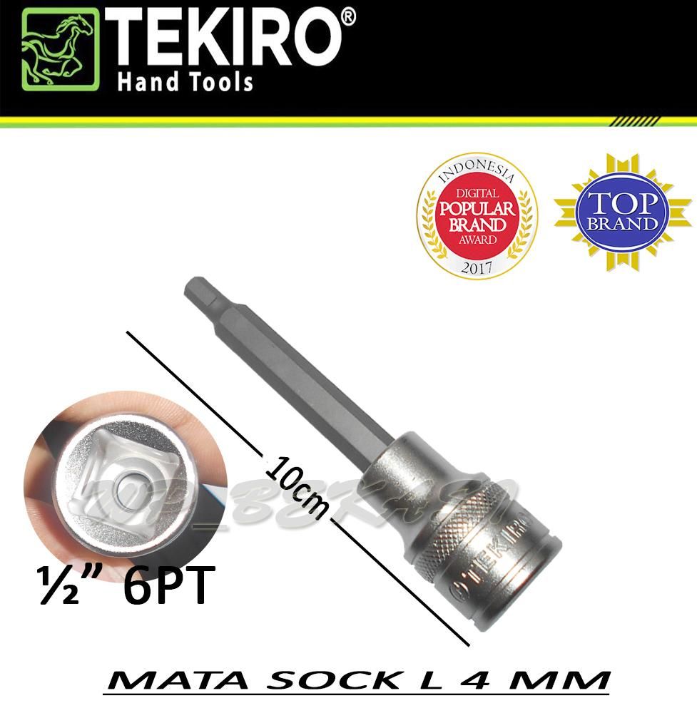 TEKIRO H4 4mm Hex Bit Mata Sock Socket Sok Kunci 1/2" L Panjang 4 mm X ...