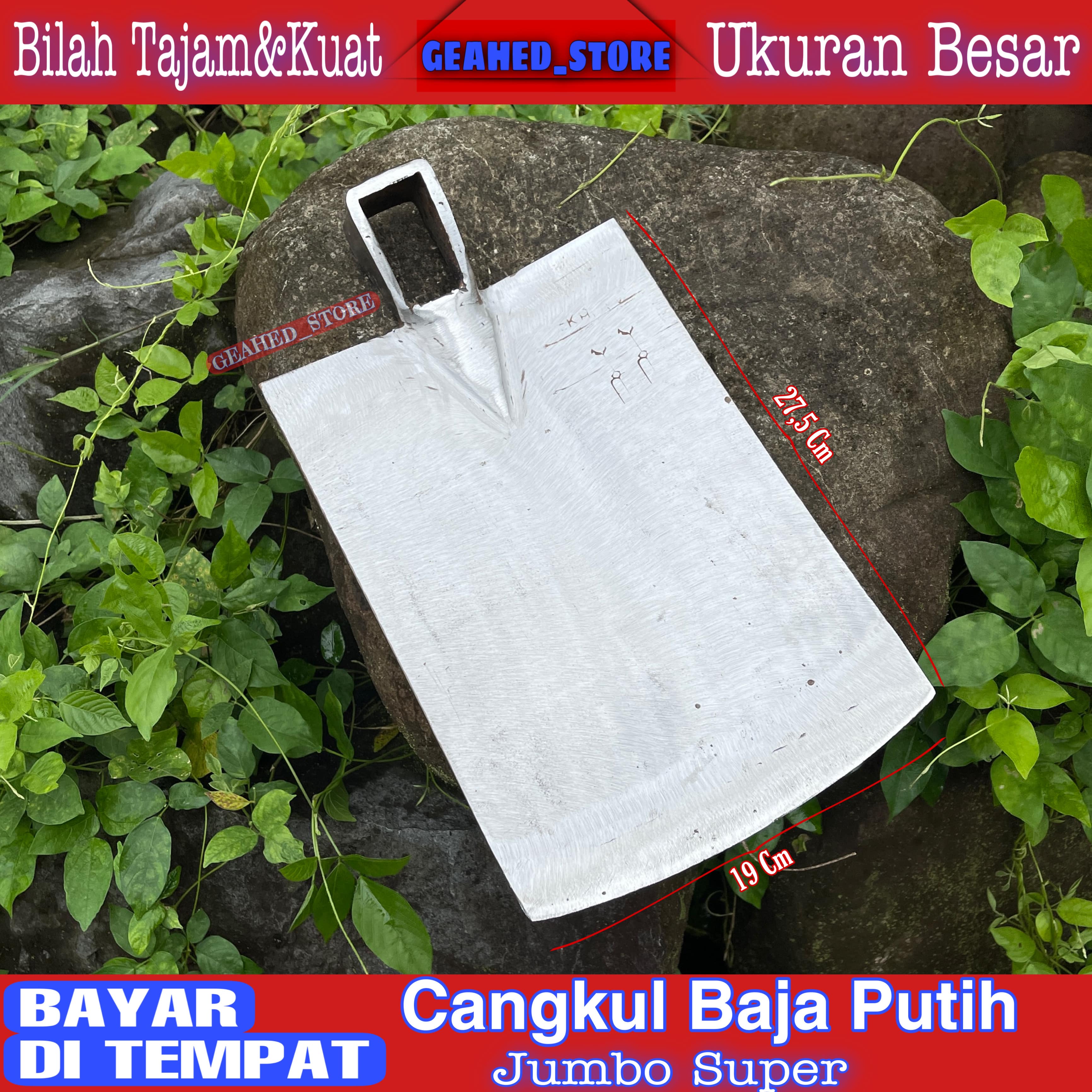 Ukuran Besar Anti Lengket Cangkul Baja Putih Pacul Asli Baja Super ...