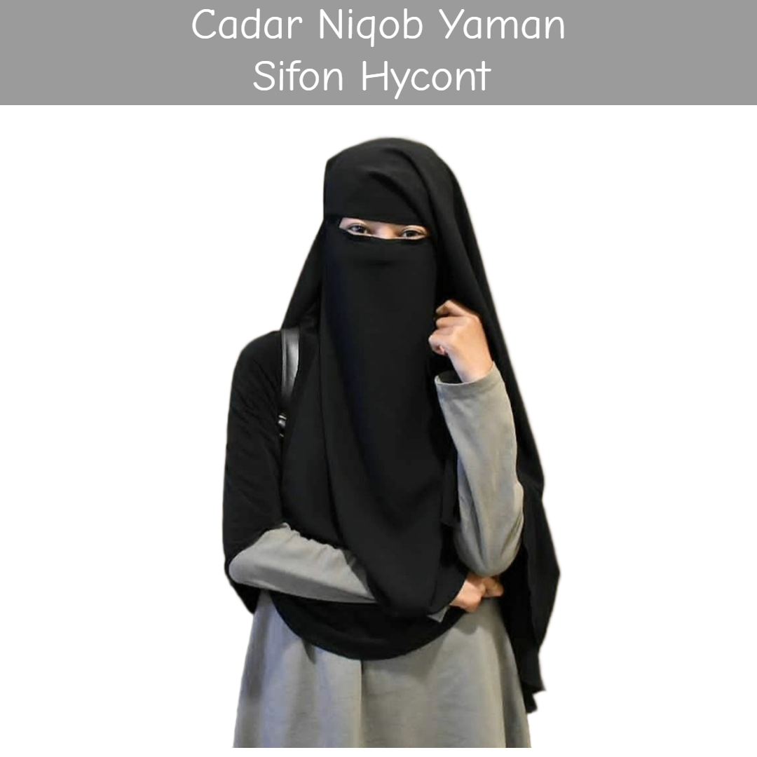 Cadar Niqob Yaman Sifon Hycont / niqab yaman / niqab bandana / niqab ...