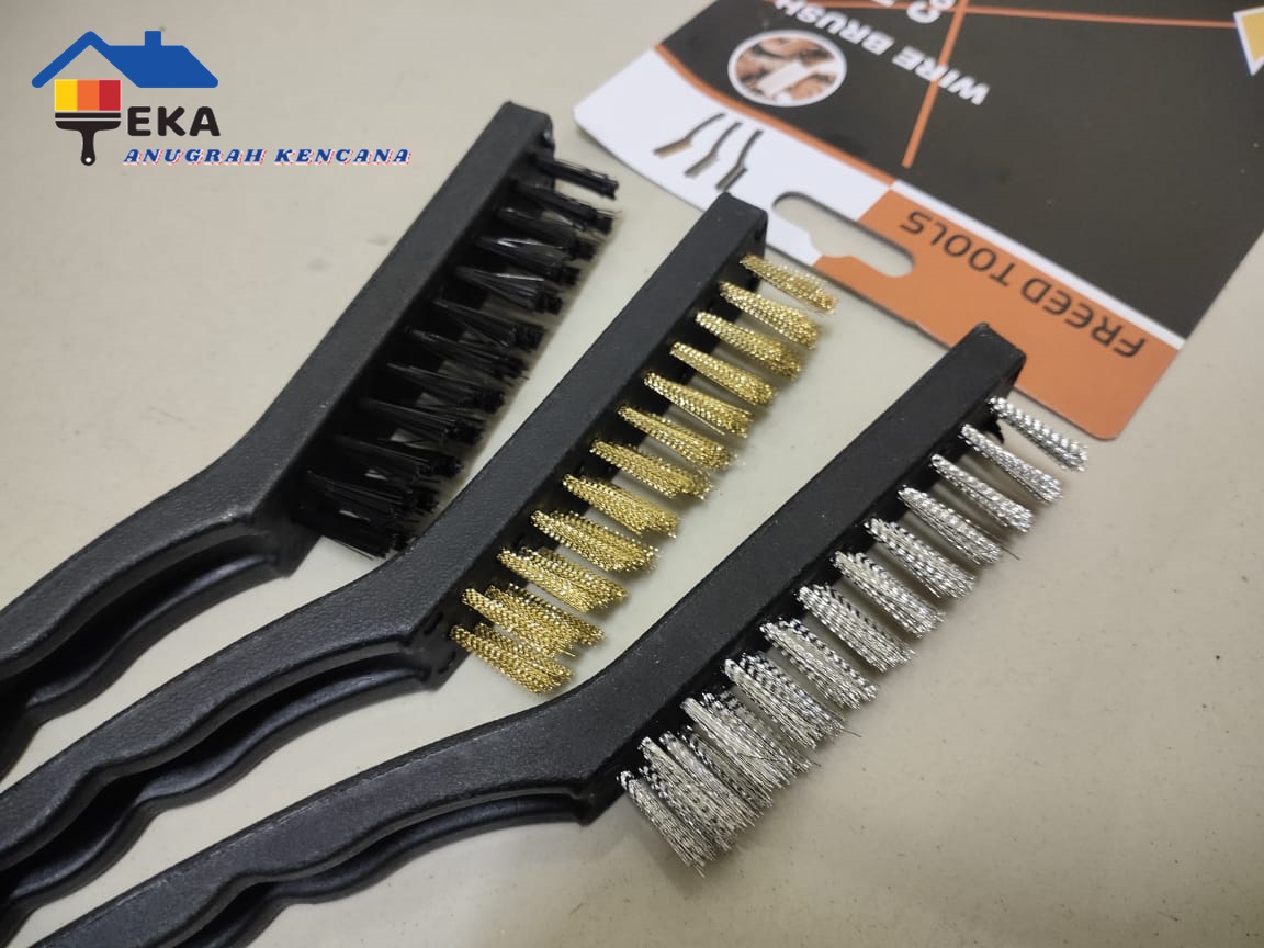 Anugrah^ Sikat Kawat Set 3pcs Sikat Baja 3in1 9" Inch / Sikat Tembaga FREED | Lazada Indonesia