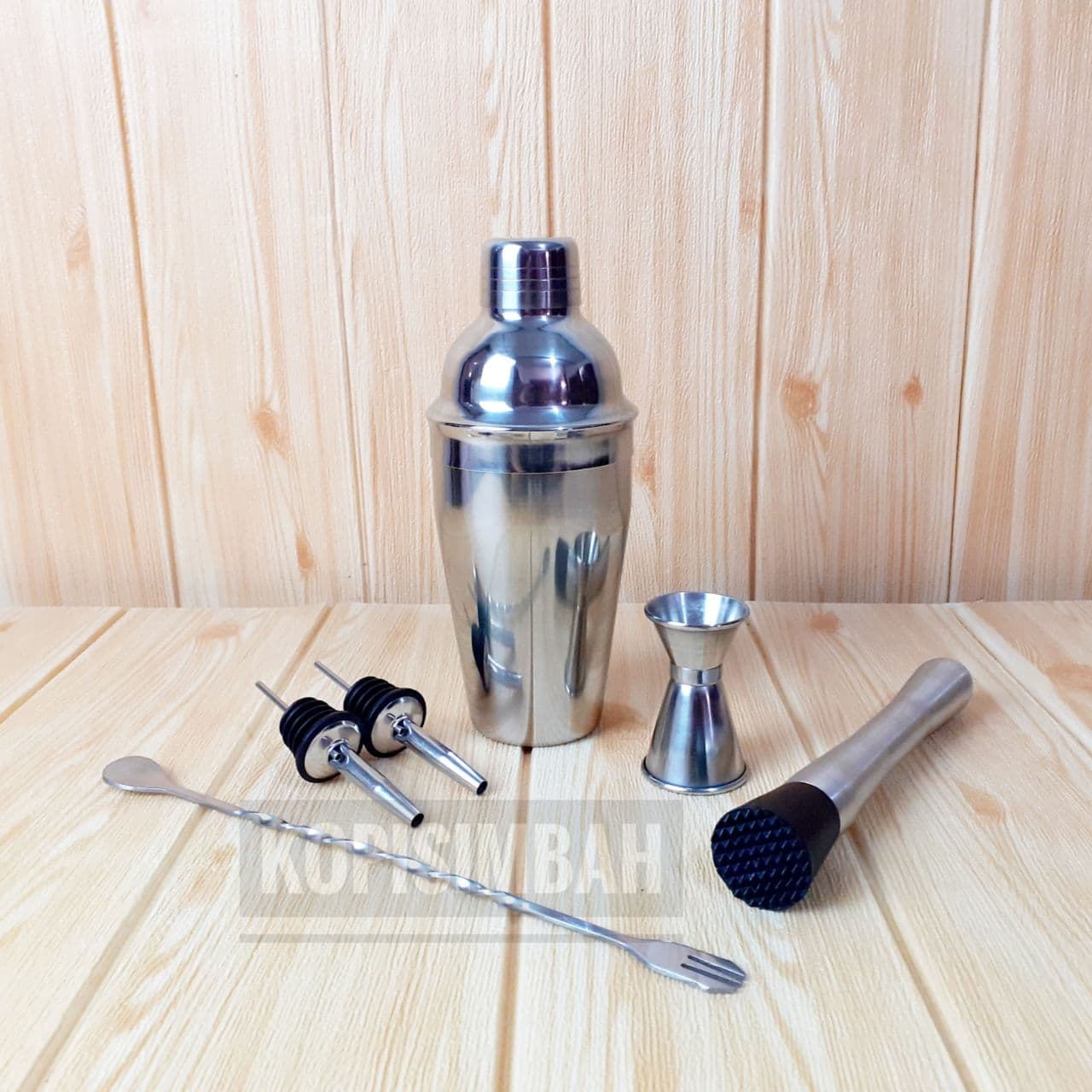 Bartender Set Kit Shaker Stainless Steel Paket Alat Cocktail Barista Bar Tender Tools | Lazada ...