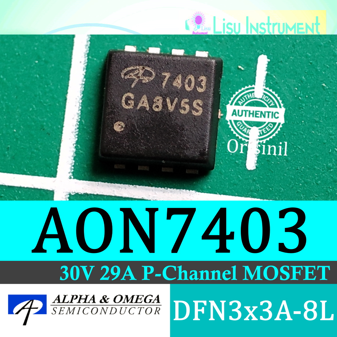 AON7403 30V 29A P-Channel MOSFET DFN3x3A-8L 7403 Alpha & Omega ...