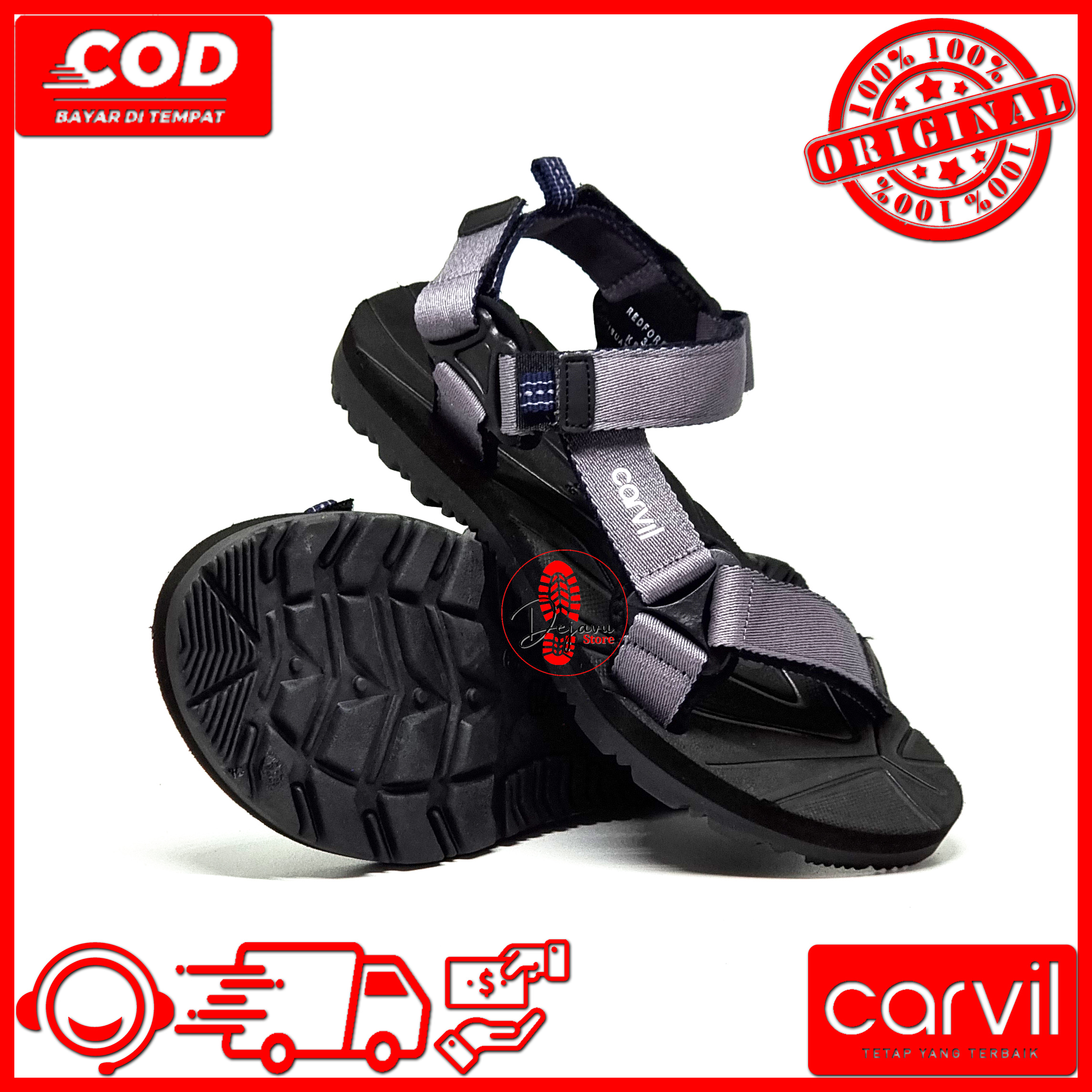 CARVIL SANDAL GUNUNG REDFORD PRIA DEWASA SANDAL TALI BELAKANG KNIP ...