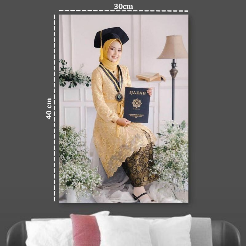 Cetak Foto Ukuran Jumbo Sudah Di Bingkai Ukuran 40x30 Cm 20r Lazada