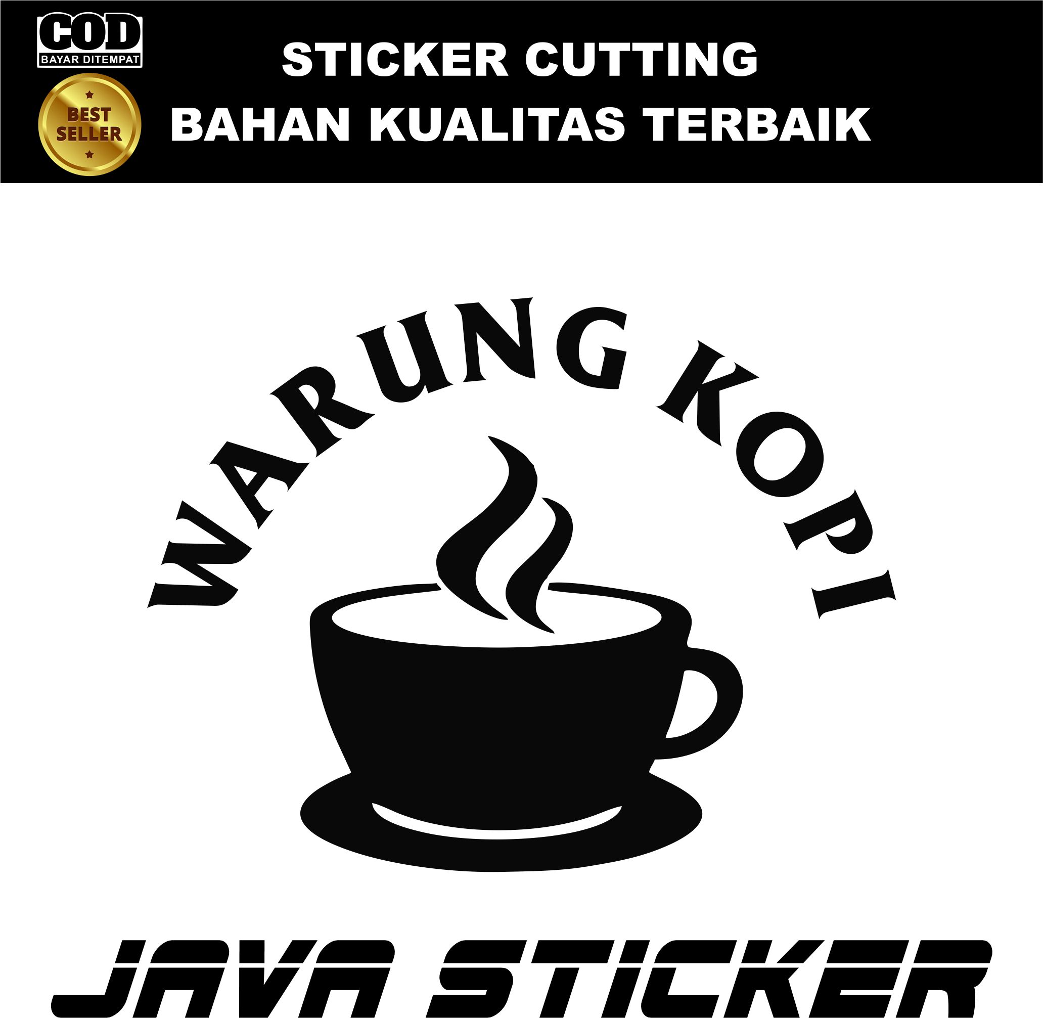 COD CUTTING STICKER tulisan WARUNG KOPI UNTUK KACA DINDING DLL | Lazada ...