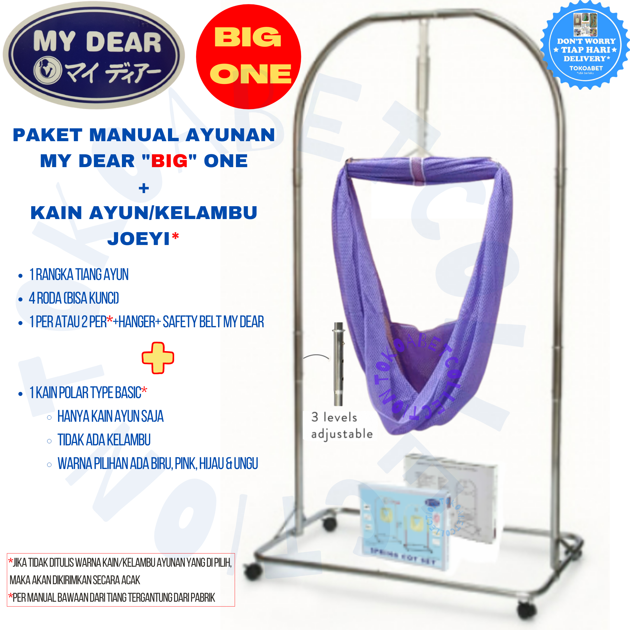 PAKET MANUAL Ayunan Bayi SET TIANG AYUN CHROME STAINLESS MY DEAR JUMBO ...