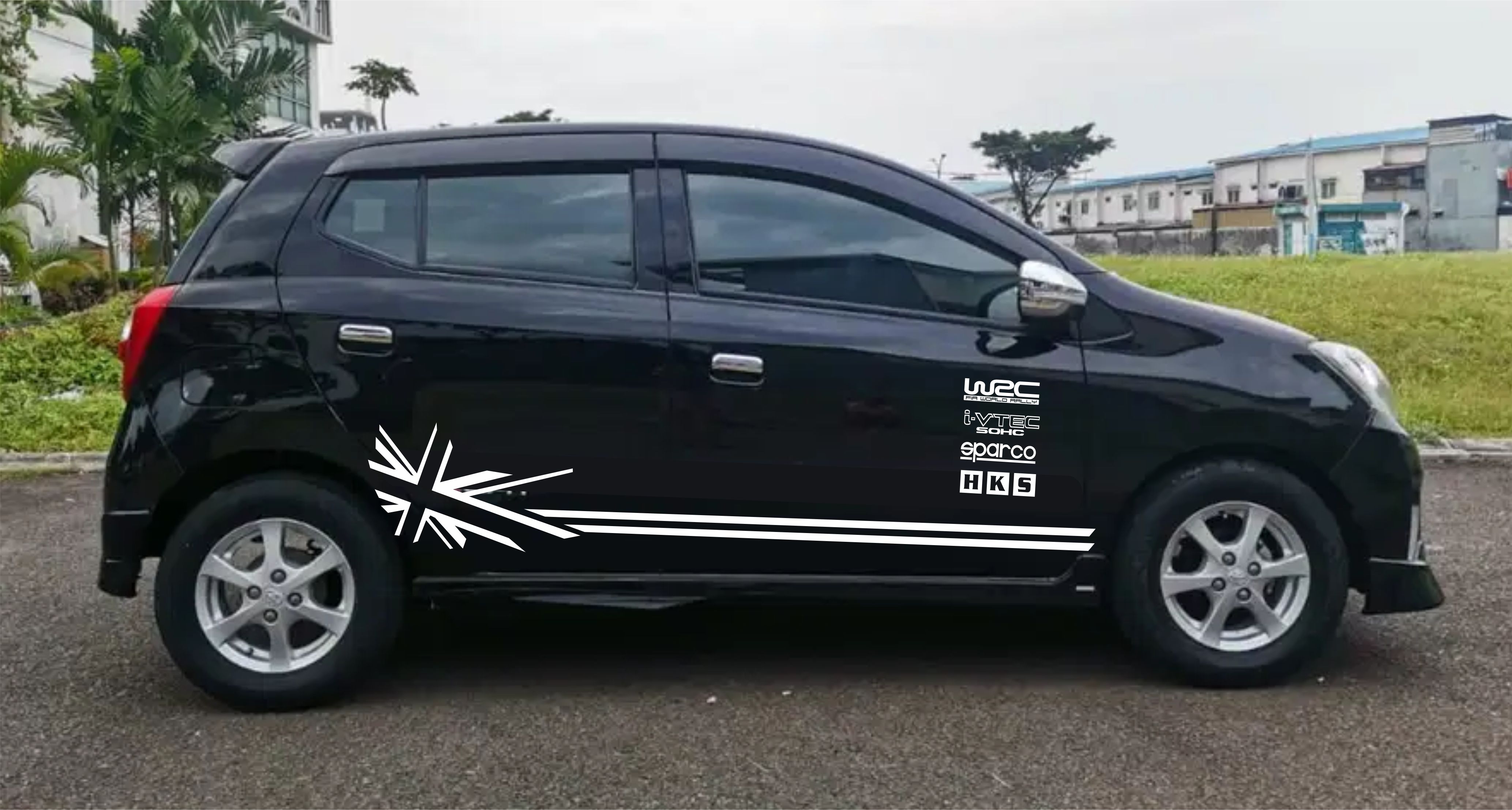 Stiker Mobil Simple Agya Ayla Yaris Jazz Brio Variasi Cutting Sticker ...