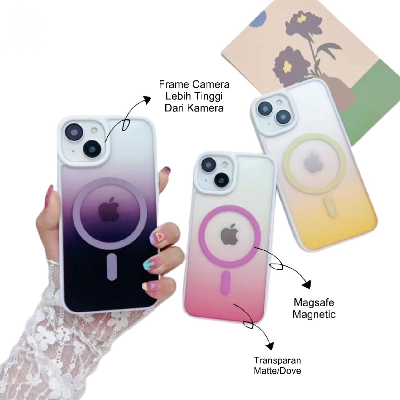 JRCASE Premium Softcase Magsafe Magnetic Matte Gradasi Matte Gradasi ...