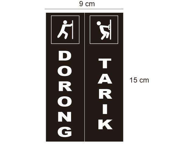 Stiker Vinyl Himbauan Dorong Tarik Pintu Safety Kantor Office Gudang ...