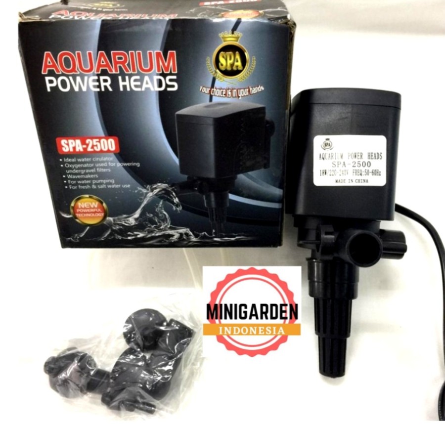 SPA SPA-2500 AQUARIUM POWER HEAD POMPA AIR CELUP FILTER HIDROPONIK ...