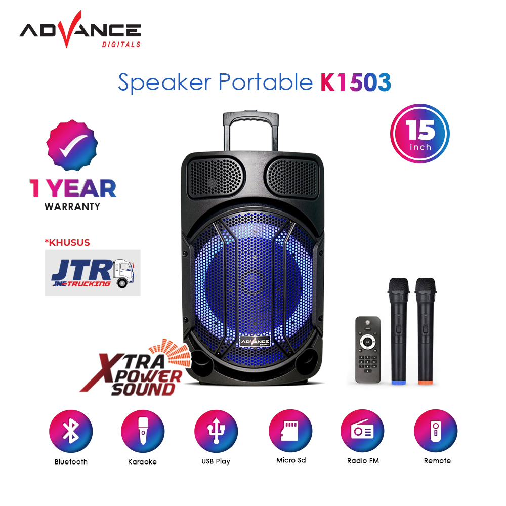 Speaker Meeting Bluetooth Salon Advance K1503 Speaker Aktif 15" Gratis ...
