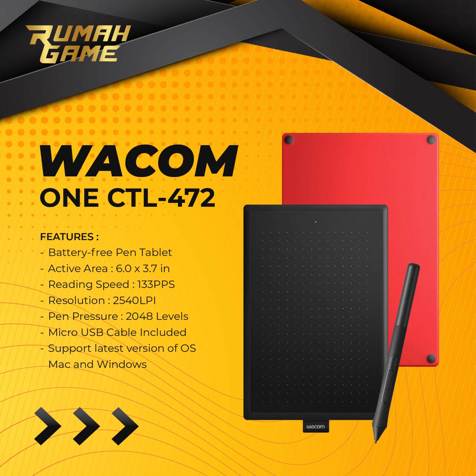 Wacom harga Ekonomis, CTL-472, One by Wacom | Lazada Indonesia