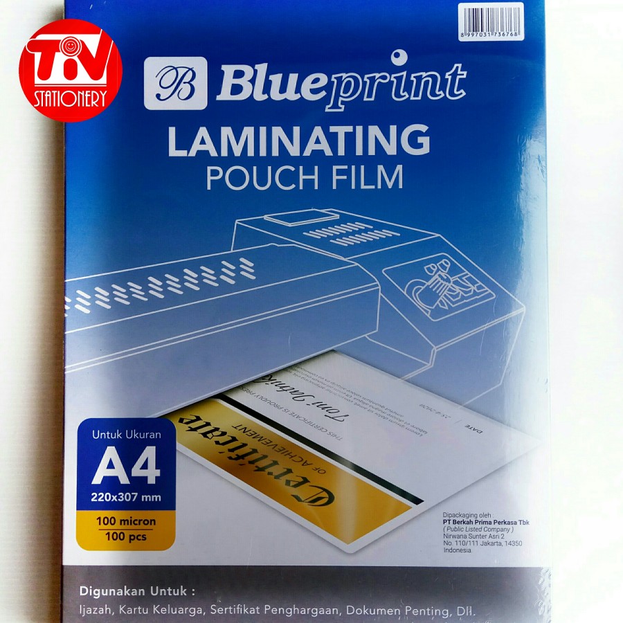 Plastik Laminating Blueprint Laminating Pouch Film A4 (100 lembar) | Lazada Indonesia