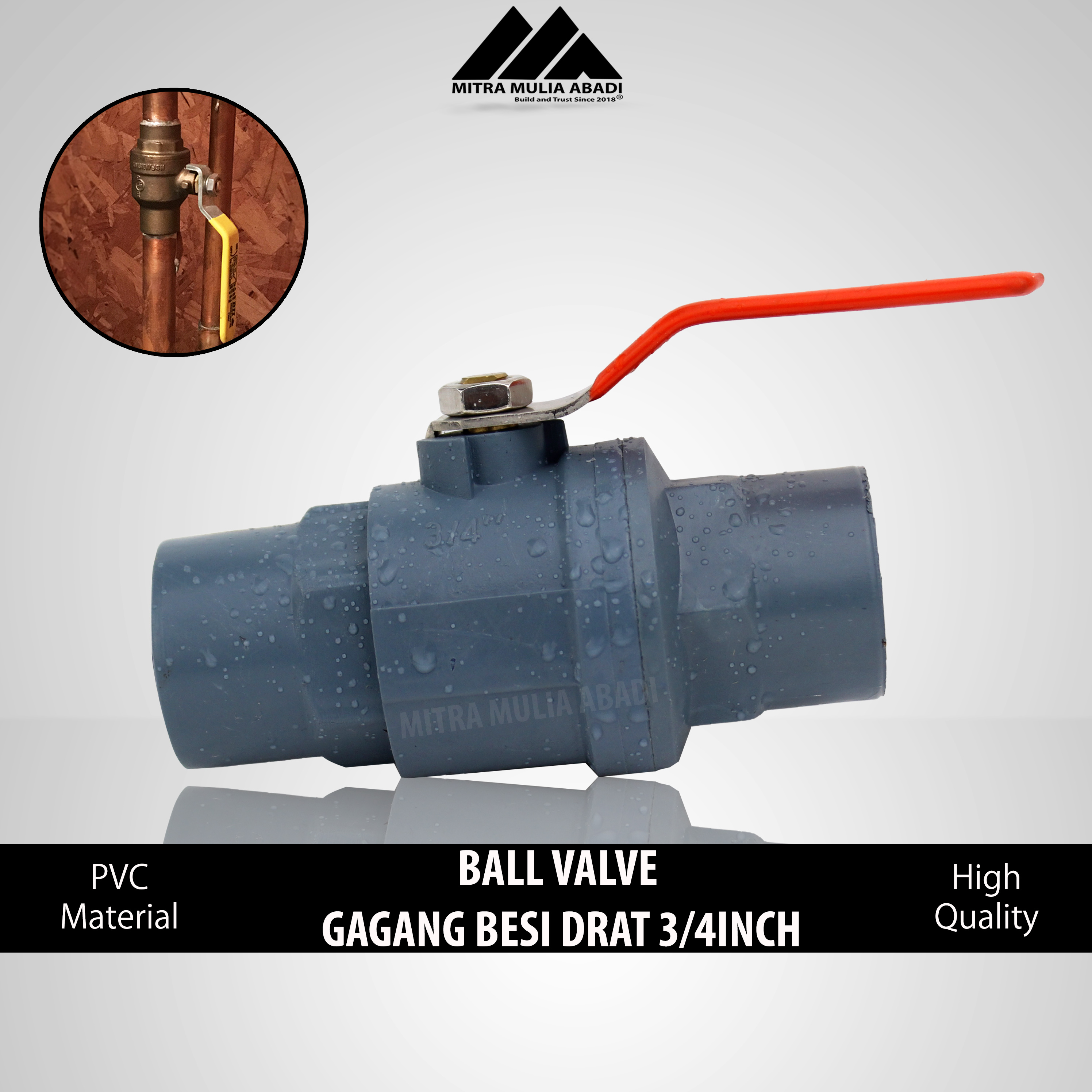 Ball Valve 3/4 Inch Gagang Besi Stop Kran Keran | Lazada Indonesia