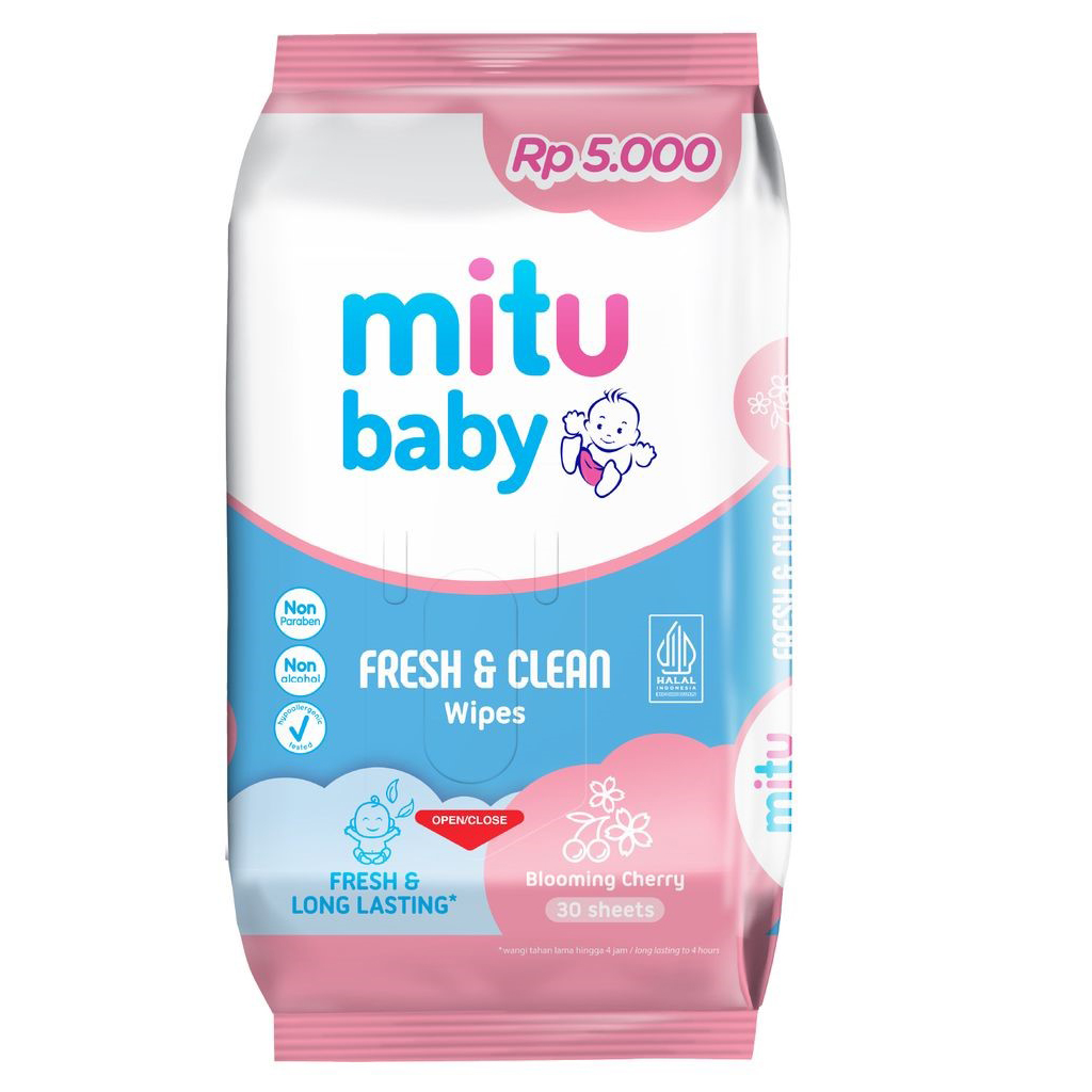 Mitu Baby Tisu Basah Fresh & Clean Wipes 30 Sheets BY JustKlik | Lazada ...