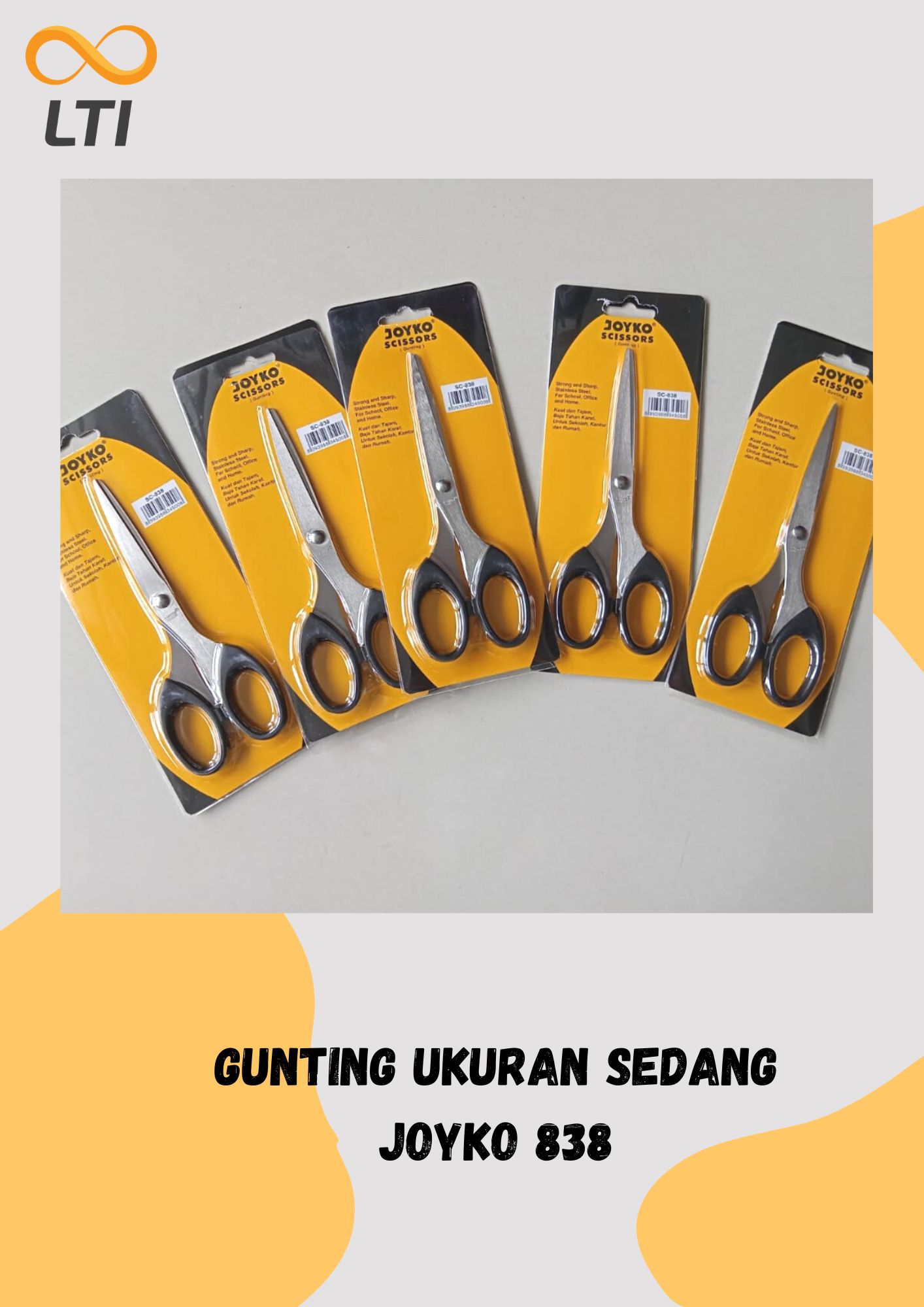 Gunting Ukuran Sedang Joyko 838 | Lazada Indonesia