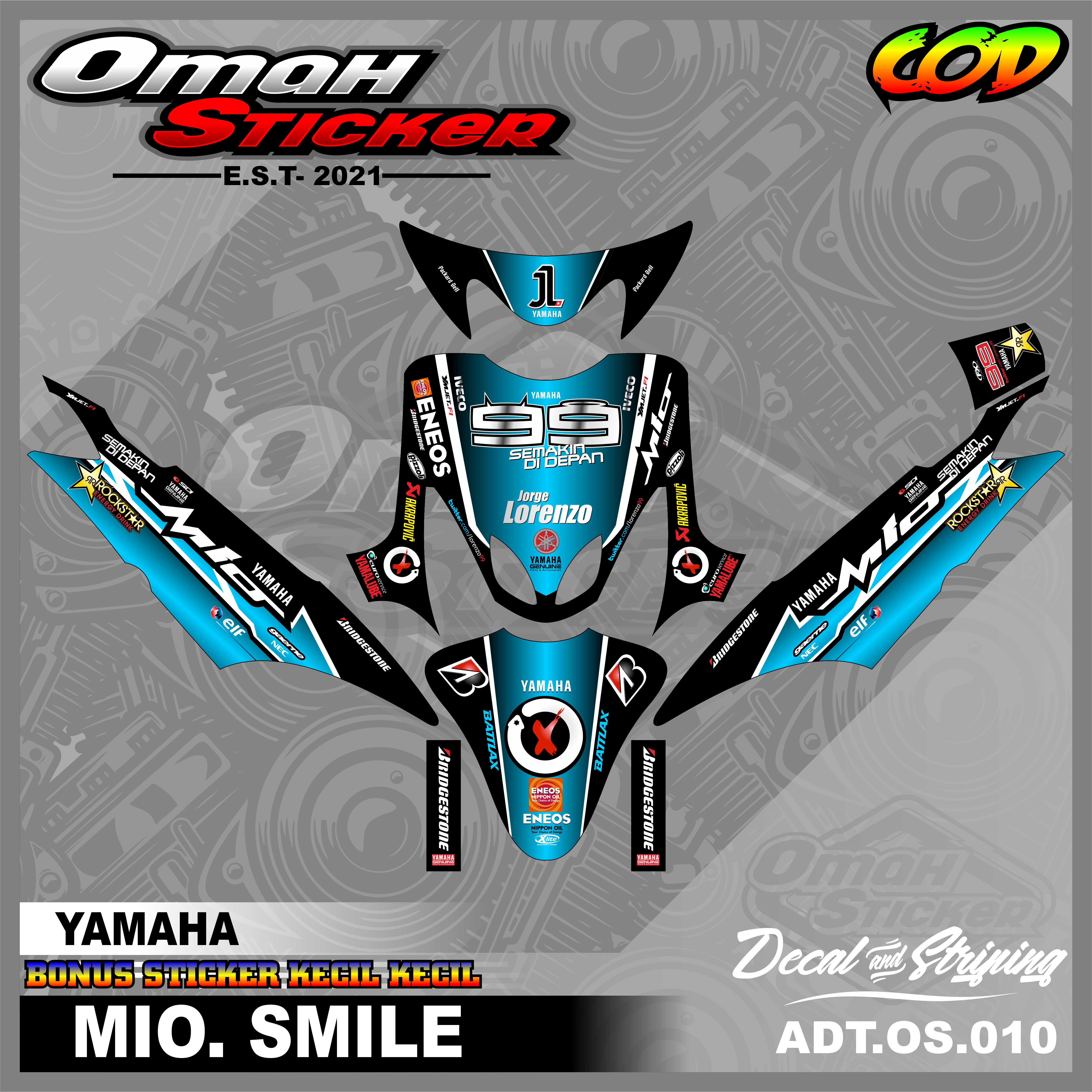Decal Yamaha MIO SMILE .Sticker Decal Lis Variasi MIO SMILE Full Body ...