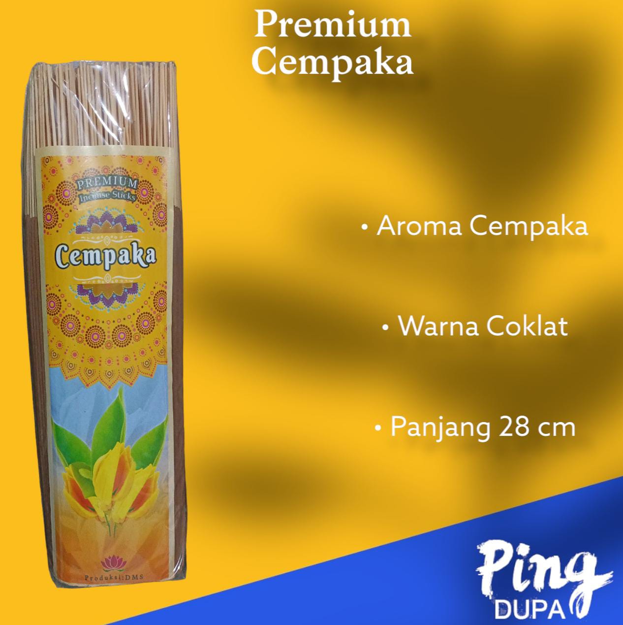 Dupa Bali Cempaka Premium Incense Sticks Produksi Dupa Mas Sejahtera ...