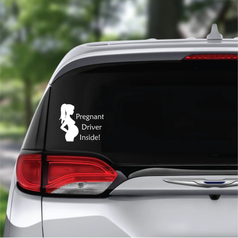 CUTTING STICKER MOBIL PREGNANT DRIVER INSIDE STIKER KACA IBU HAMIL ...