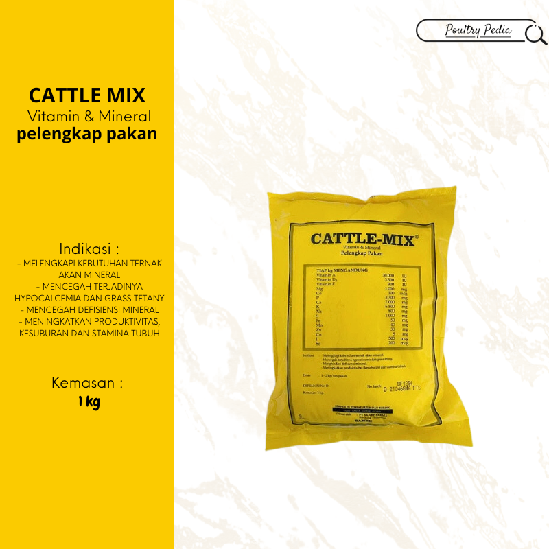 cattle mix 1kg (sanbe) premix vitamin & mineral pelengkap pakan ...
