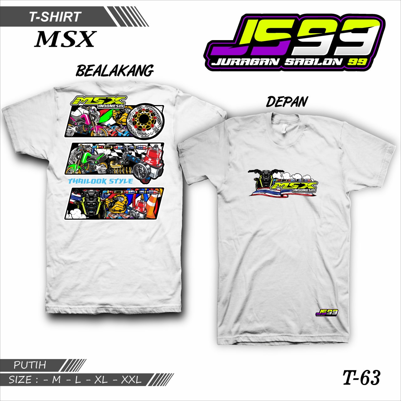 (COD)T-SHIRT SABLON MSX- JURAGAN SABLON 99( JS 99 ) T-SHIRT SABLON MSX ...