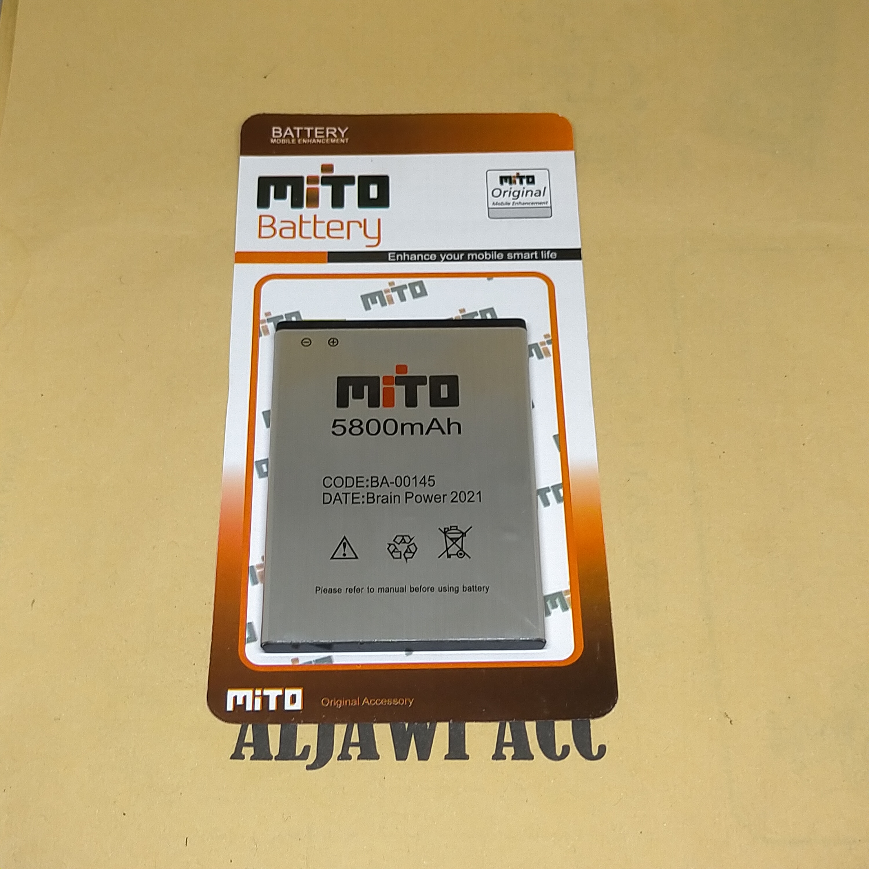 Baterai Batre Battery Mito BA00145 / Mito S1 Mito A66 BA-00145 Original ...