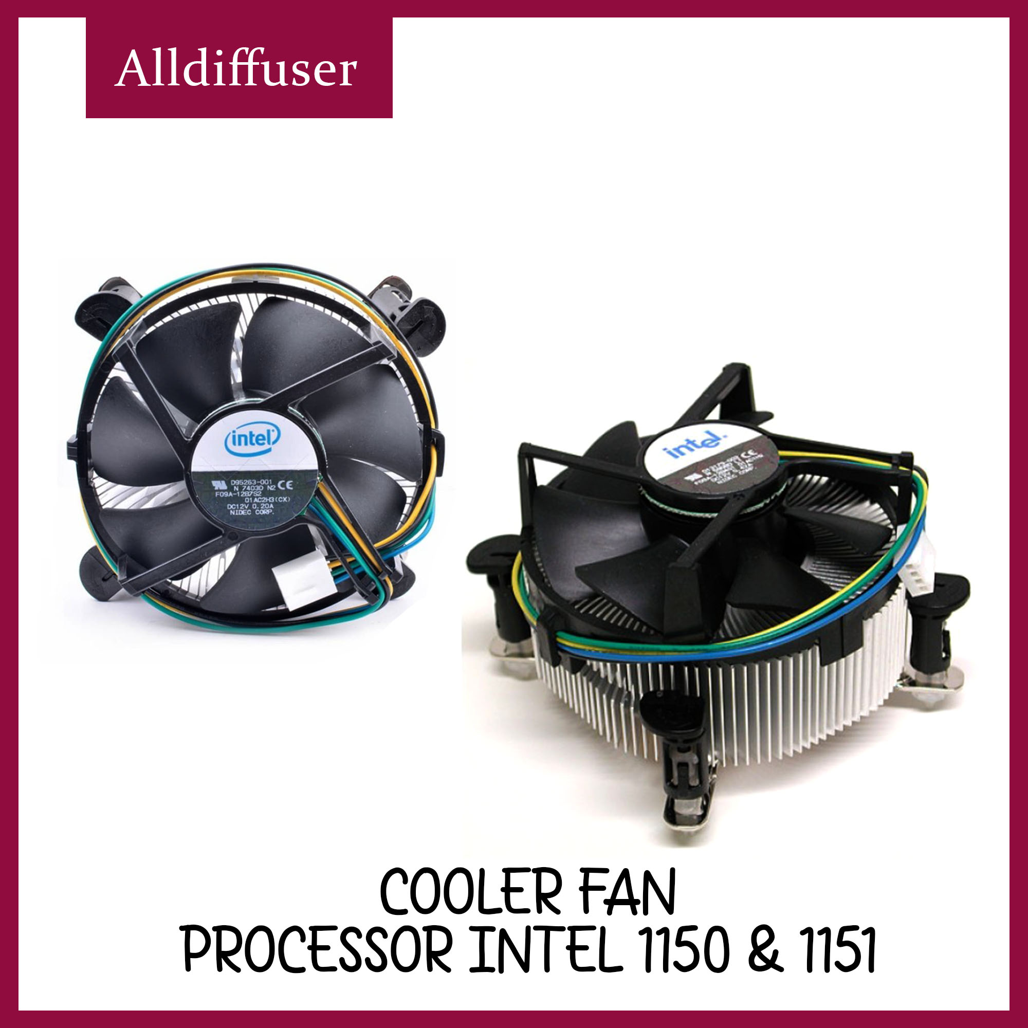 [ALLDIFFUSER] Cpu Fan Prosesor Proc Intel 1150/1151/1155 | Lazada Indonesia