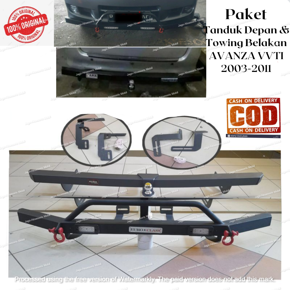 PAKET LENGKAP TOWING DEPAN BELAKANG BUMPER BEMPER BESI AVANZA VVTI 2003 ...