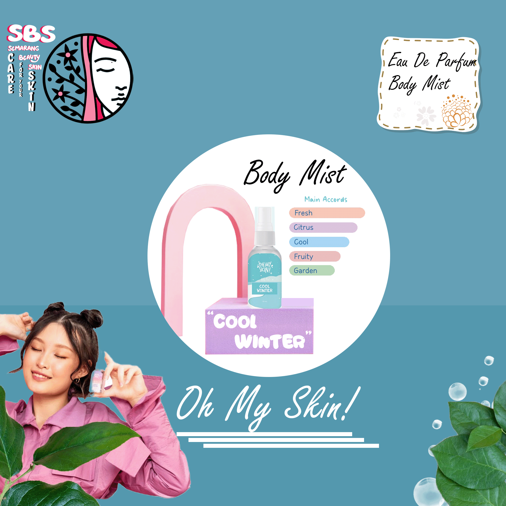 (SBS) Cool Winter Body Mist Parfum Badan Oh My Skin! Parfum Spray Oh My ...