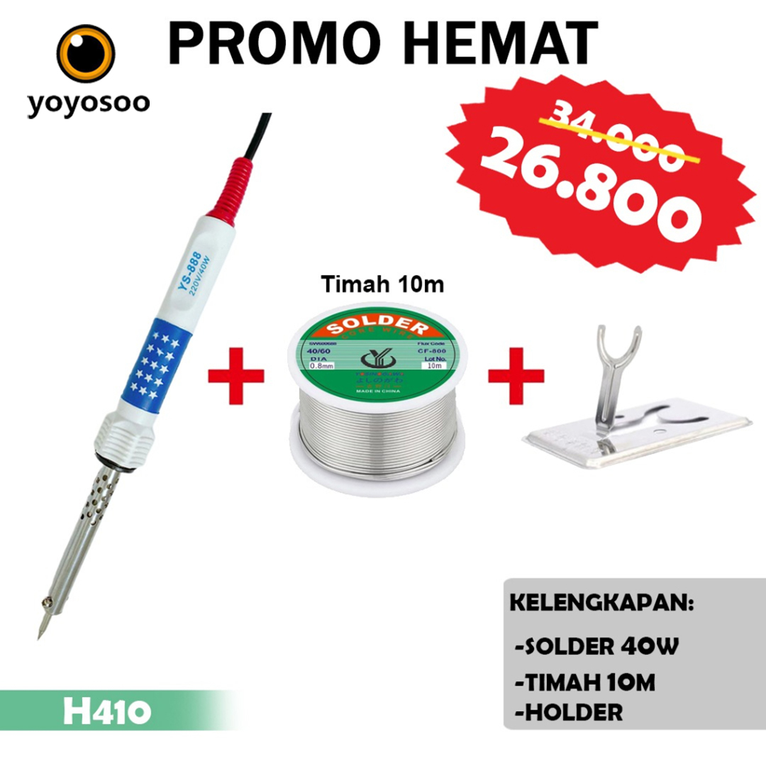 Alat Solder Nasa 40 watt with grid 5 star Dan Solder Plastik 40w&60w ...