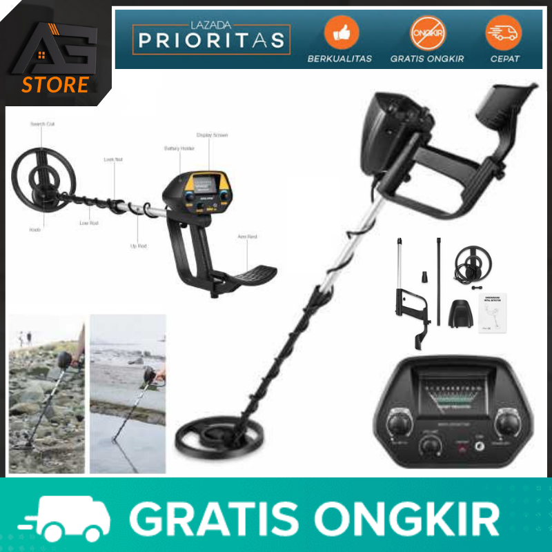 (BERKUALITAS) Metal Detector Emas Underground Metal Type MD-4030P ...