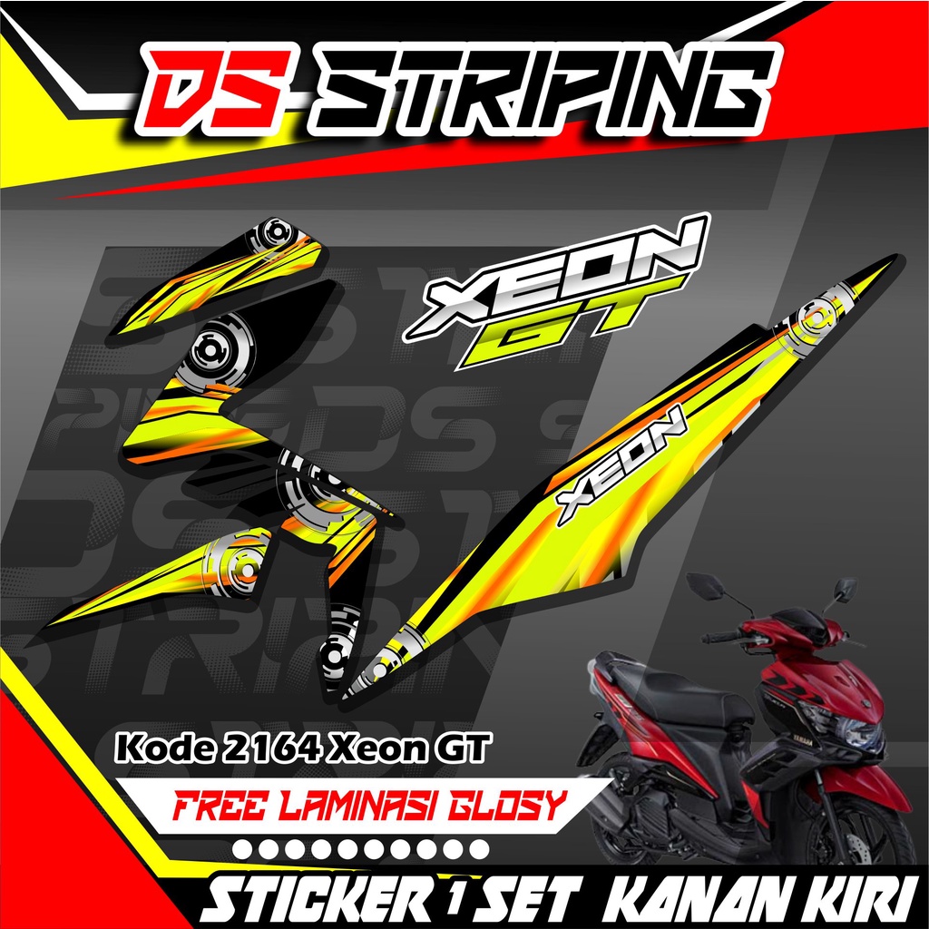 2164 Sticker Striping Motor XEON GT Variasi Warna Gold Variasi Grafis ...