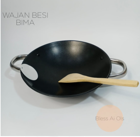 Wajan Besi Bima Non-Stick + Sutil Kayu | Lazada Indonesia