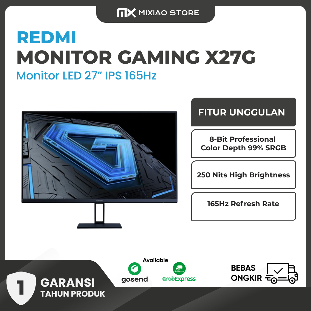 Redmi Monitor 27" X27G 165Hz HDMI IPS 1080p Gaming AMD FreeSync ...