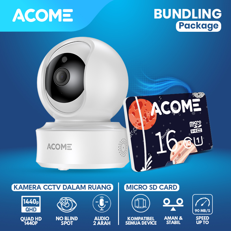 ACOME IoT APC03 Camera CCTV WiFi Indoor/outdoor No Blind Spot 2 Arah ...
