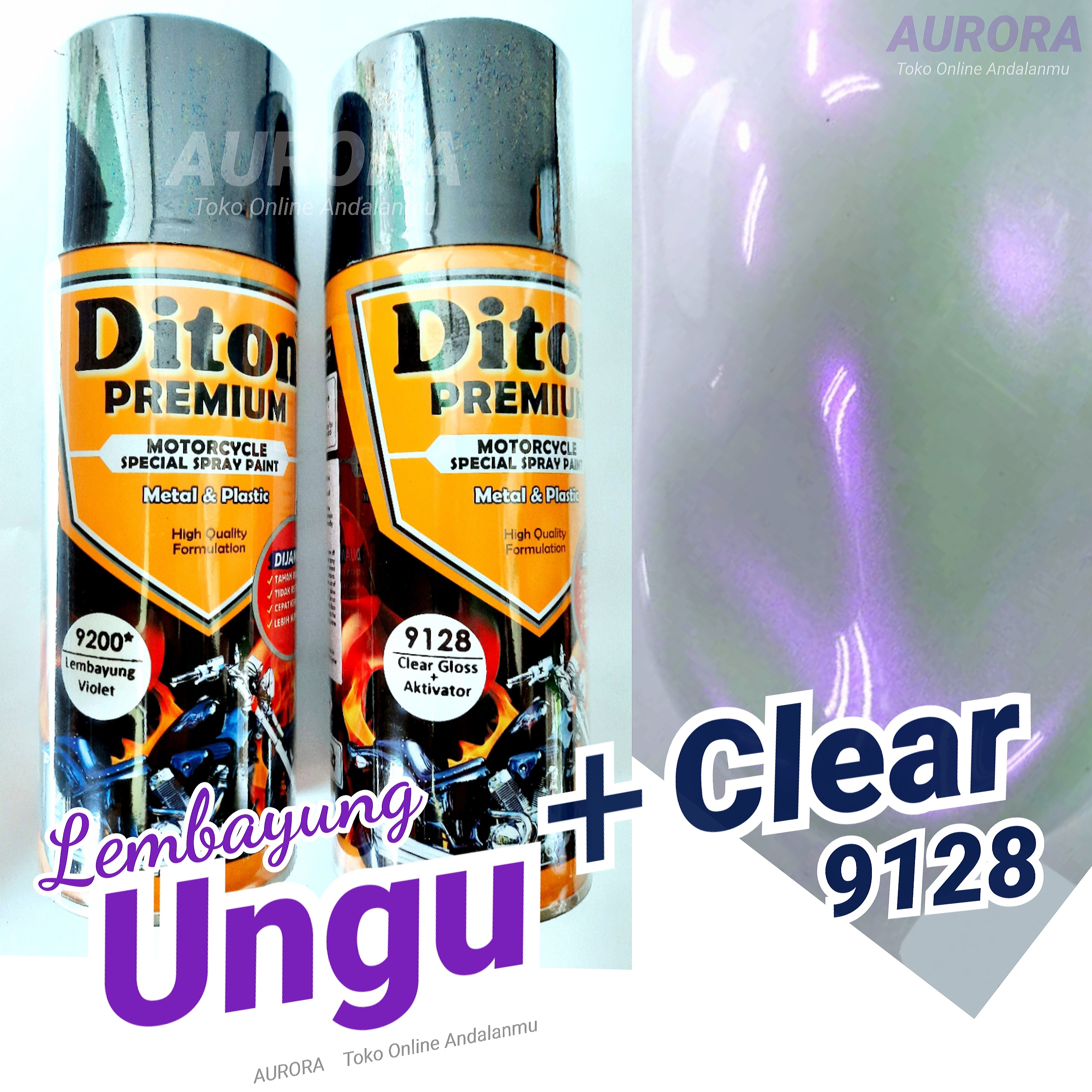 PAKET Diton Premium Lembayung Violet 9200* + Clear 9128 | Lazada Indonesia