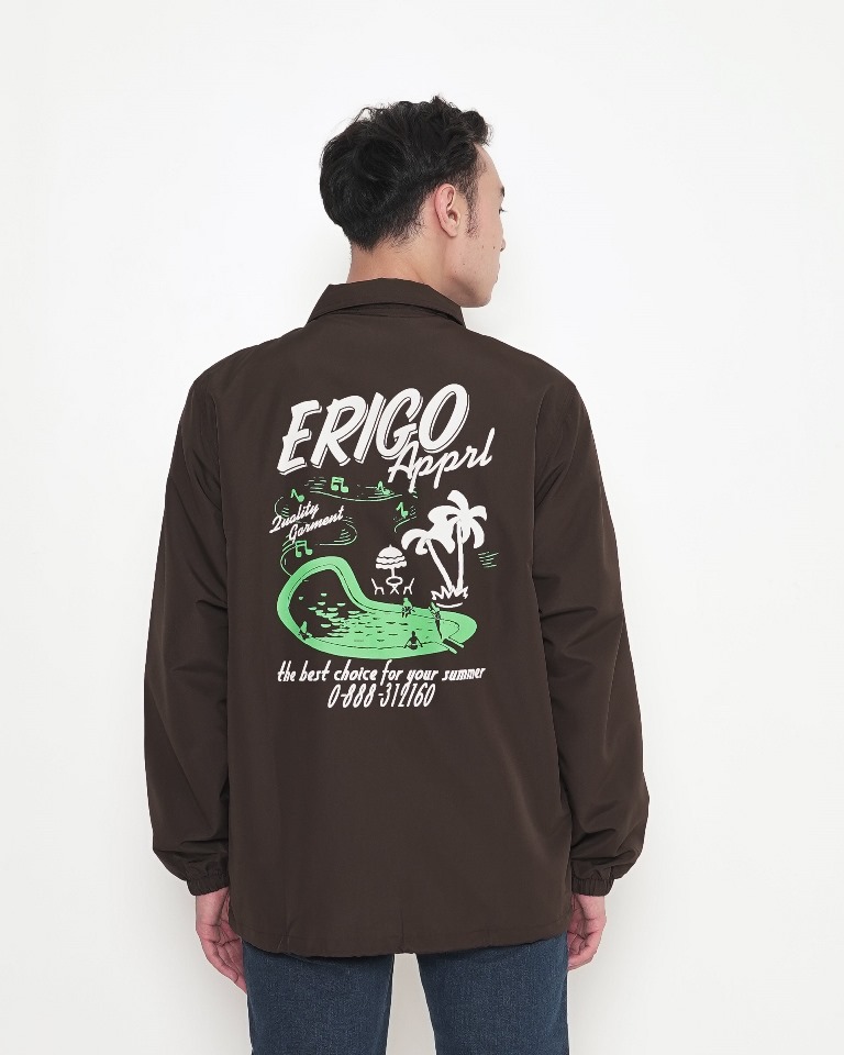 Erigo Coach Jacket Your Summer Dark Oak | Lazada Indonesia