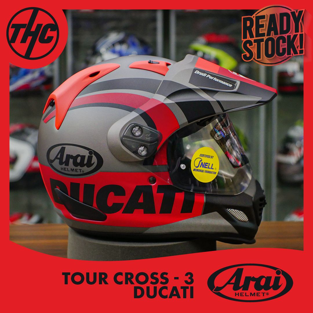Helm Arai Baru TC-3 / Arai HELMET New Tour Cross 3 DUCATI Trial ...