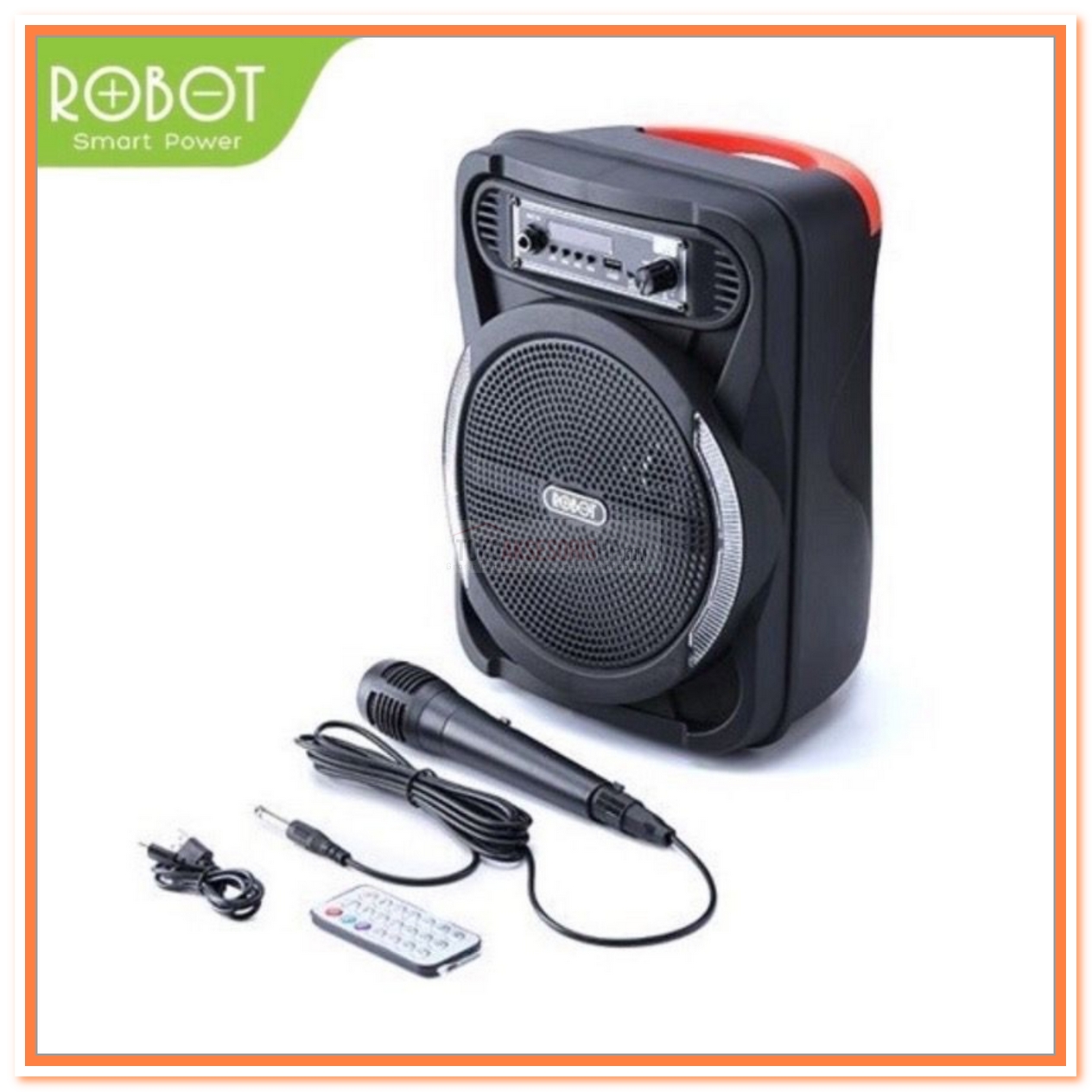 Robot RB450 Portable Bluetooth Speaker RGB Karaoke + Mic + Remote ...