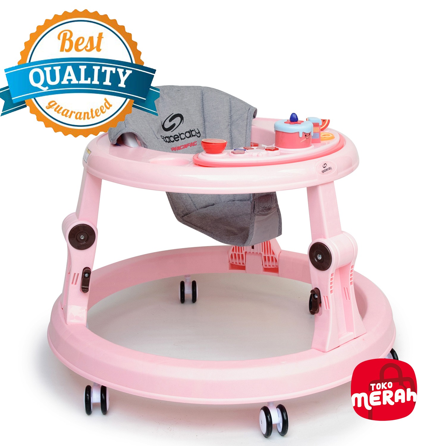 Baby Walker Wolker Spacebaby Roda Dorongan Bayi Belajar Jalan Anak ...