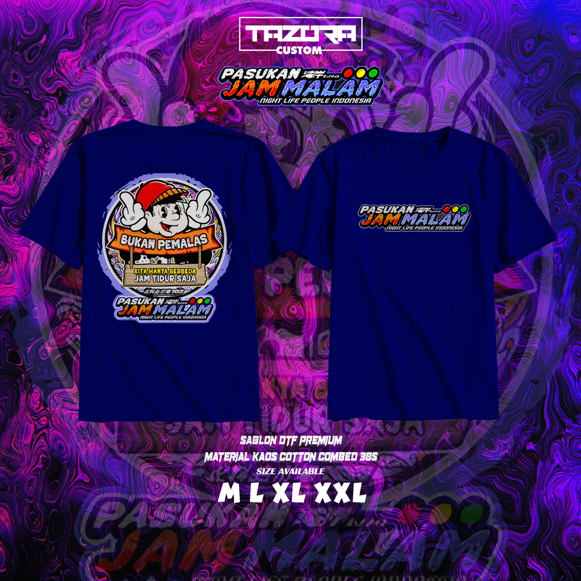 Kaos PASUKAN JAM MALAM (Bukan Pemalas) / Kaos Kata Kata Keren Viral ... Kaos PASUKAN JAM MALAM (Bukan Pemalas) / Kaos Kata Kata Keren Viral ...