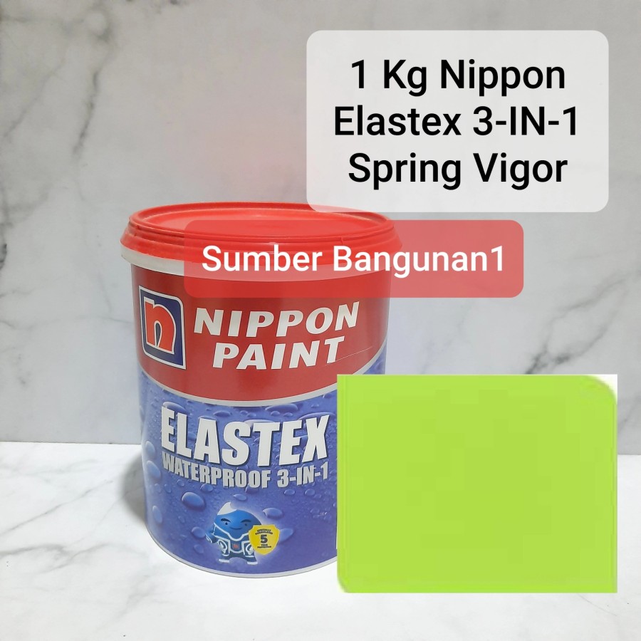 Cat Tembok Hijau daun muda spring vigor bolu pandan nippon elastex 1kg ...