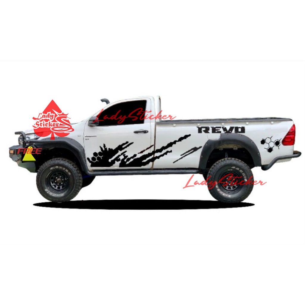 TERBARU STICKER MOBIL REVO SINGLE CABIN STRIPING STICKER MOBIL TOYOTA ...